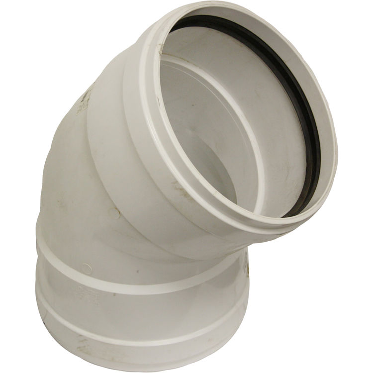 10" PVC SDR35 Gasketed 45 Degree Elbow | PlumbersStock
