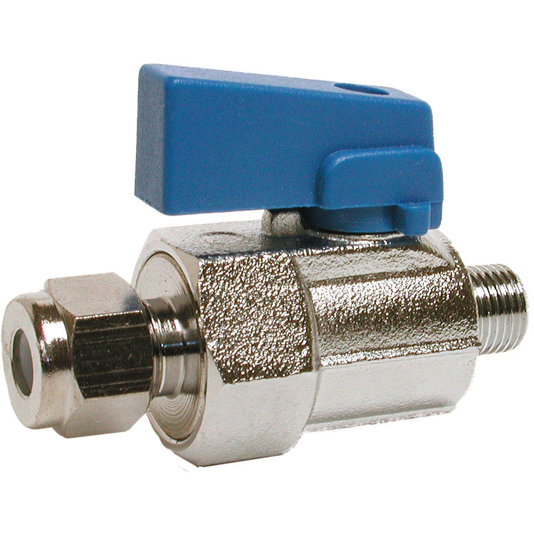 Dial 9426 Straight Ball Valve, 1/4" CC x 1/8" MPT | PlumbersStock