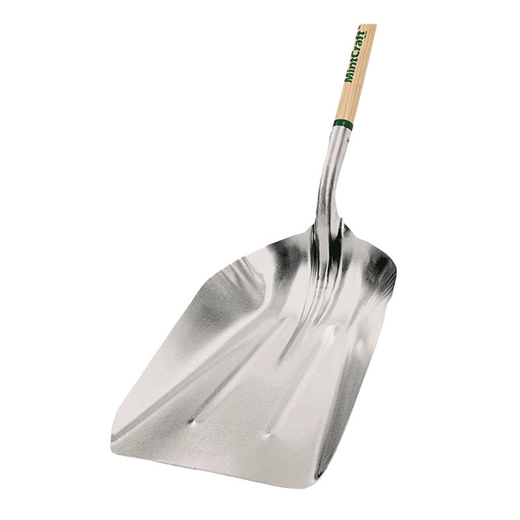 Mintcraft 33669 Grain Scoop Shovel, Aluminum, 48 in Wood Handle