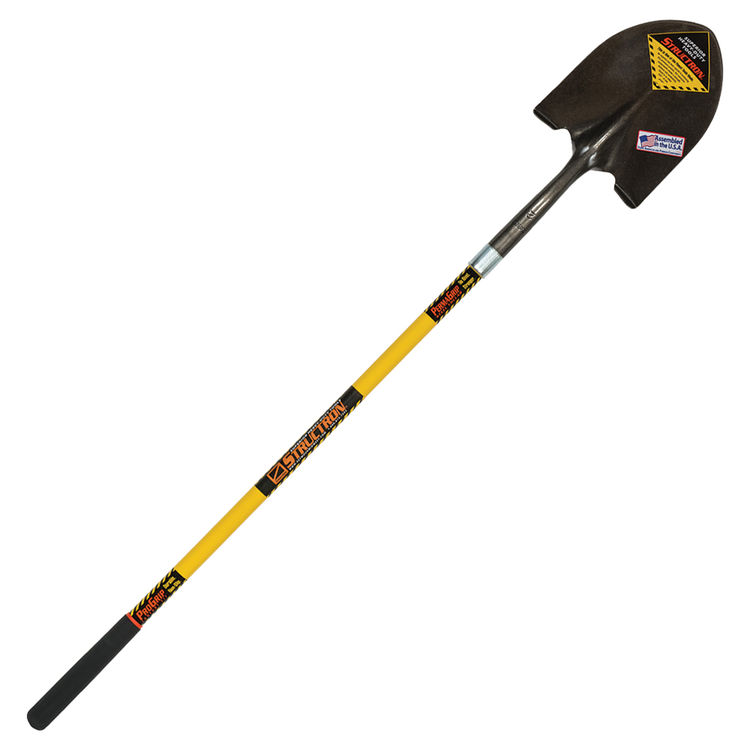 Structron 49560 Shovel, 9 in W x 11-1/2 in L, Tempered Steel, 48 in ...