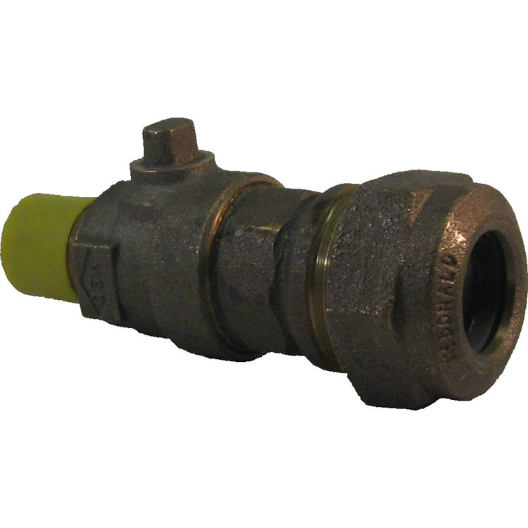 AY McDonald 3/4" IPS x 3/4" MIP Tough Tube Corp Stop | PlumbersStock