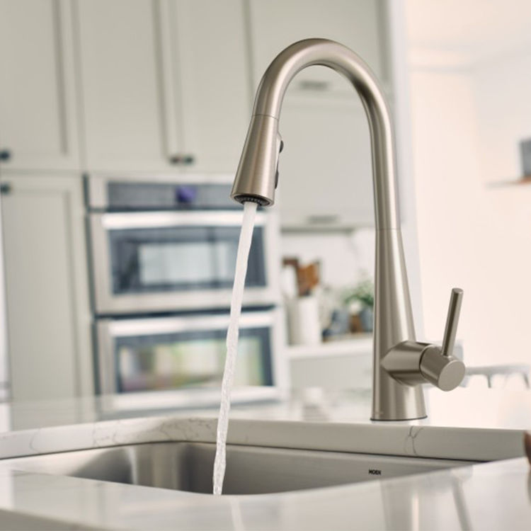 Moen 7864SRS Sleek Single Handle Pulldown Kitchen Faucet, Spot Resist Stainless