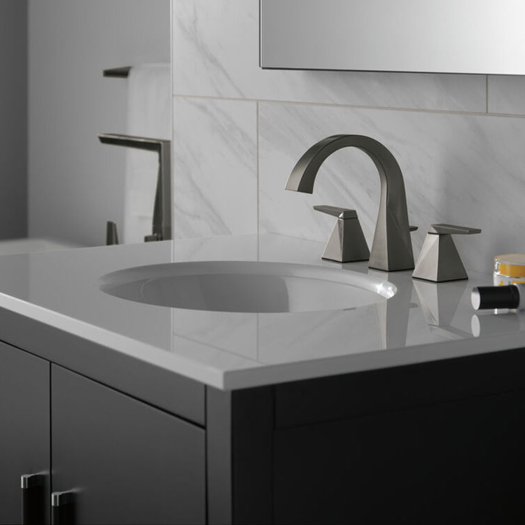 Delta 35546-KS-PR-MPU-DST Trillian Bath Collection Two Handle Widespread Bathroom Faucet ...